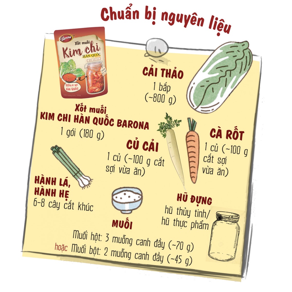 Combo of 3 packs of Barona Korean Kimchi Salt Sauce 180g, fresh and ...