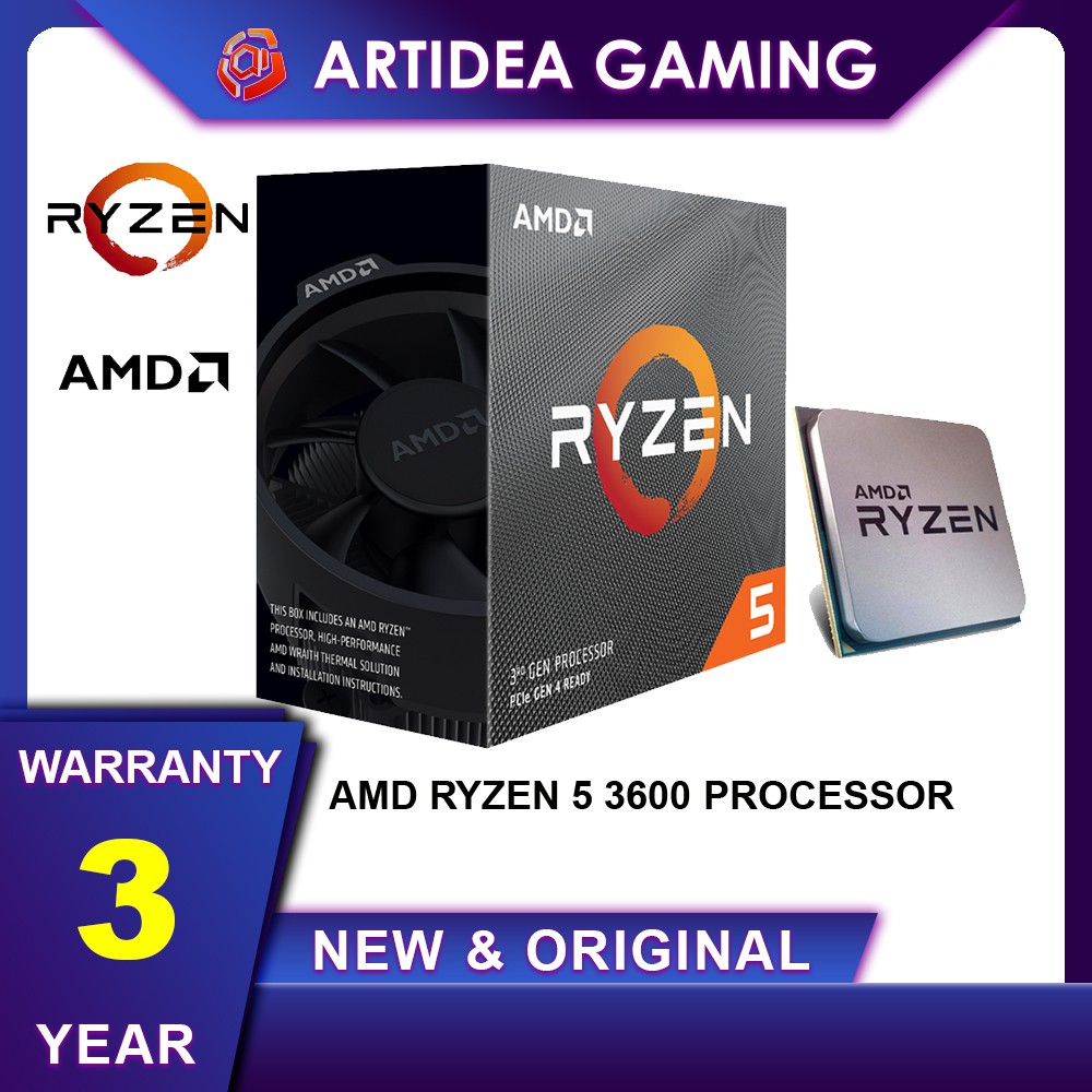 ^ AMD RYZEN 5 3600 6 CORE 12 THREAD 3.6GHZ PROCESSOR - WITH WRAITH STEALTH COOLER | Shopee Malaysia