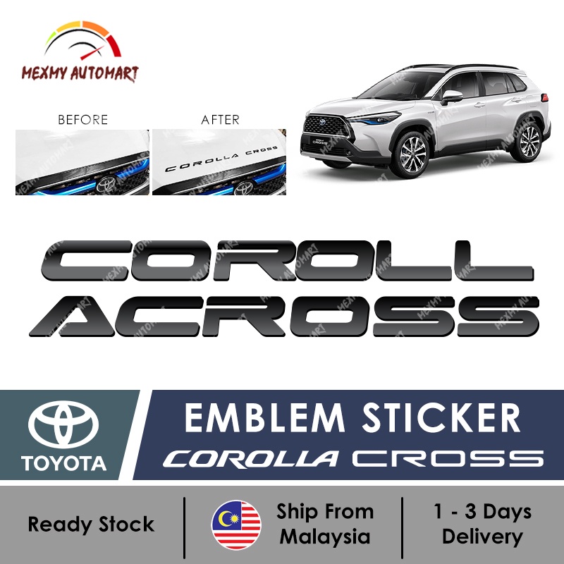 TOYOTA COROLLA CROSS 2023 2022 logo sticker Bonet logo Wording Hood ...