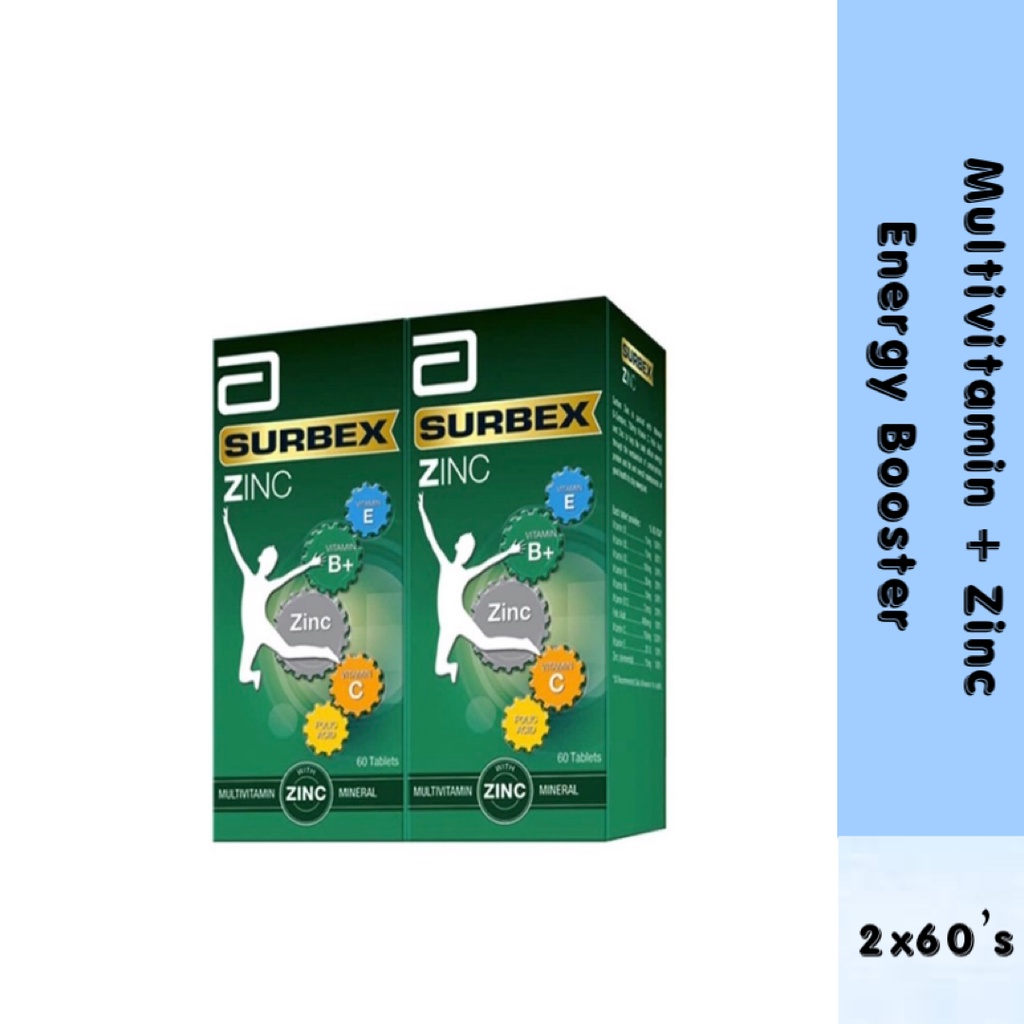 SURBEX ZINC B-PLUS Filmtab (Energy Booster) | Shopee Malaysia