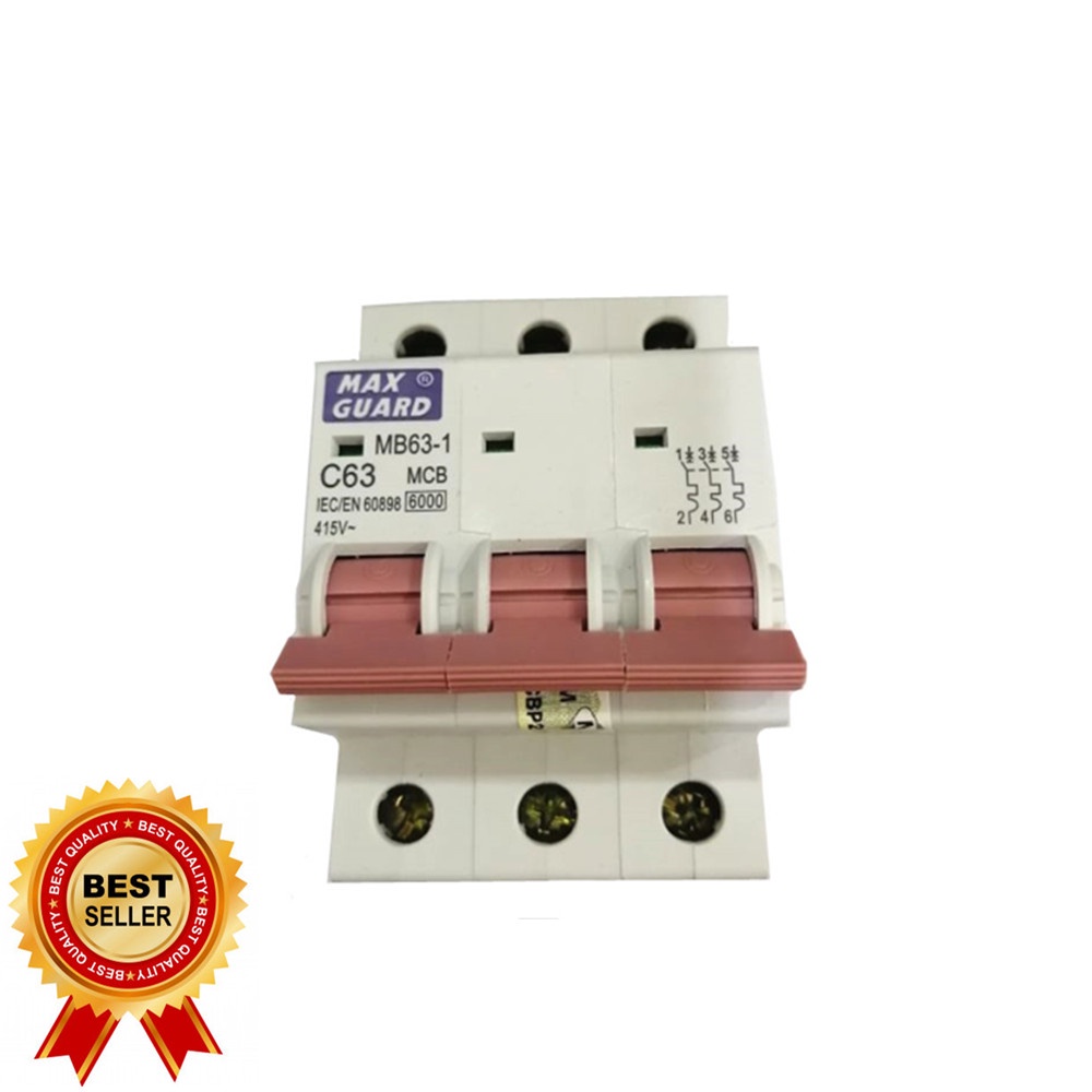Original Sirim Maxguard Mcb 10A/20A/32A/63A Elcb DB Box Electric Single 3 Phase Miniature ...