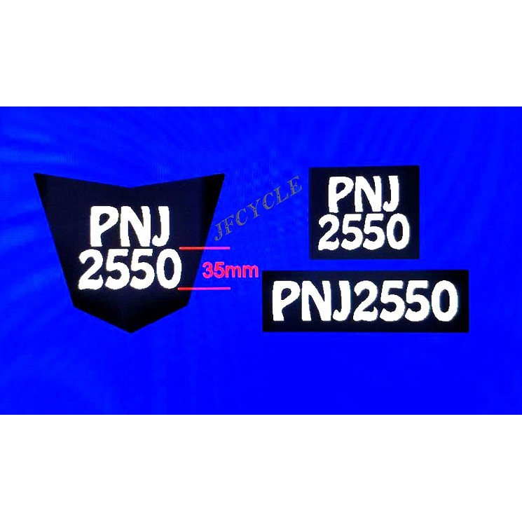 Sticker Nombor Plate Depan Cutting Sticker (J1355) | Shopee Malaysia