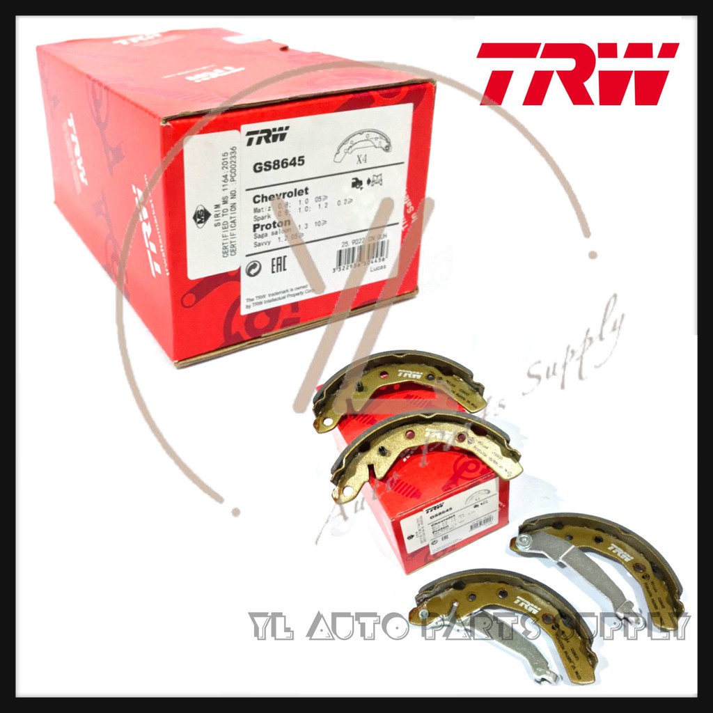 PROTON SAGA BLM FL FLX SAVVY TRW REAR BRAKE SHOE BRAKE LINING ( GS8645 ...