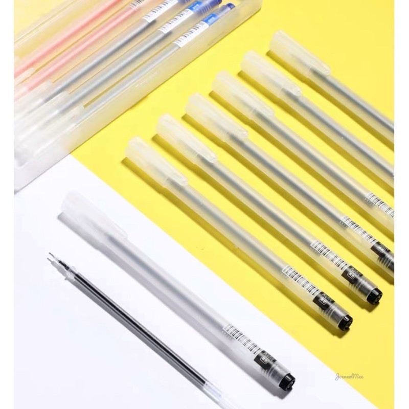 Ballpoint Pen Muji Style | Refillable Smooth Gel Ink Ball Pen ins Type ...
