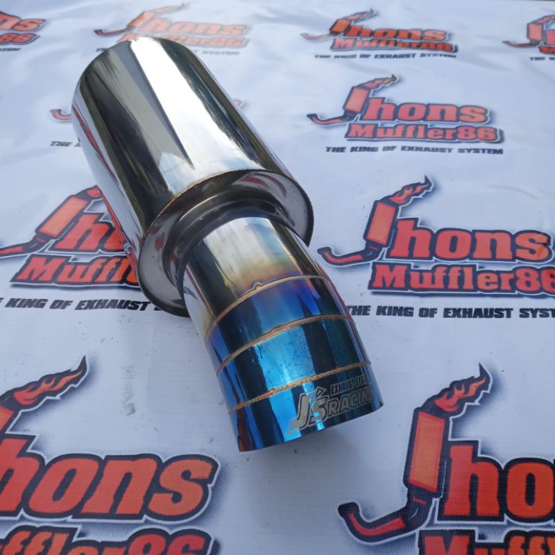 Js racing Blue Car Exhaust Dry bass Sound For All Car Types | Shopee ...