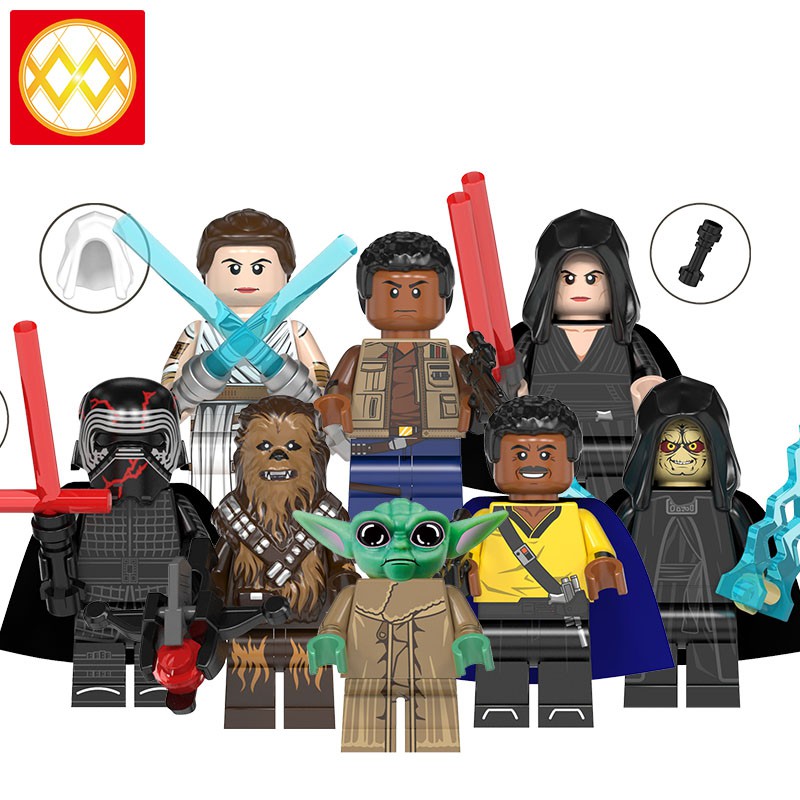 8pcs/set Star Wars minitoys The Rise of Skywalker Rey Kylo Ren ...