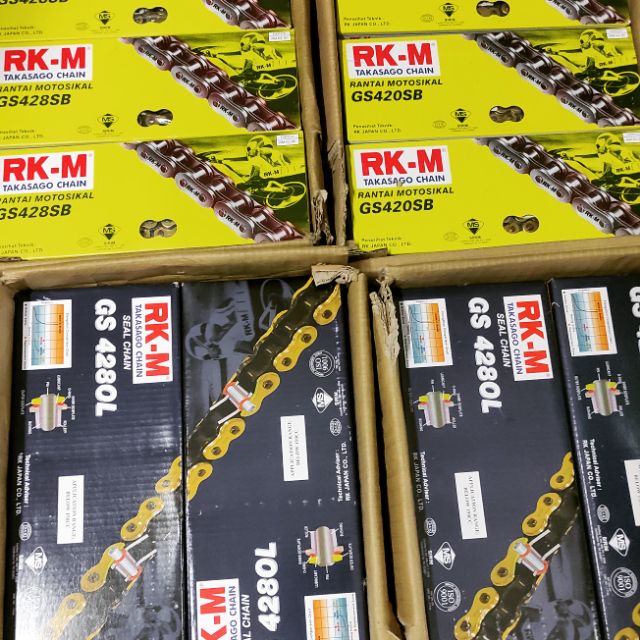 RK-M GOLD TAKASAGO O-RING CHAIN RANTAI MOTOSIKAL & SEAL CHAIN GS 428SB ...
