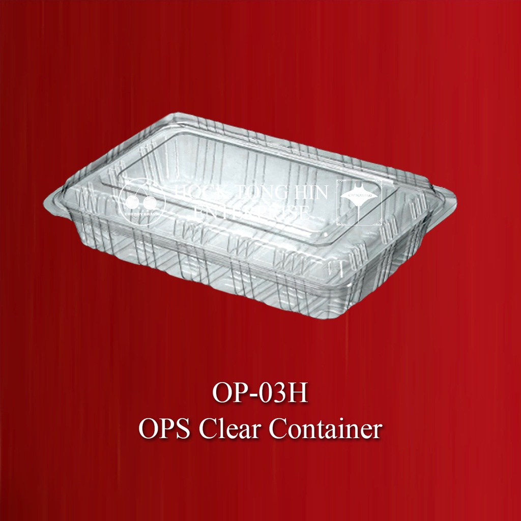 OP-3H OPS Clamshell Clear Container Disposable Plastic Tray * Bekas ...