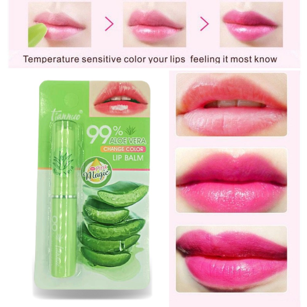 ALOE VERA 99% LIP BALM / LIPS FEELINGS / CHANGE COLUR | Shopee Malaysia