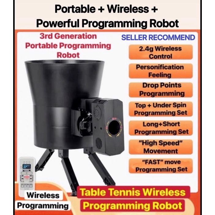 3rd Generation Most Powerful Programming Portable Table Tennis Robot ... 3rd Generation Most Powerful Programming Portable Table Tennis Robot ...