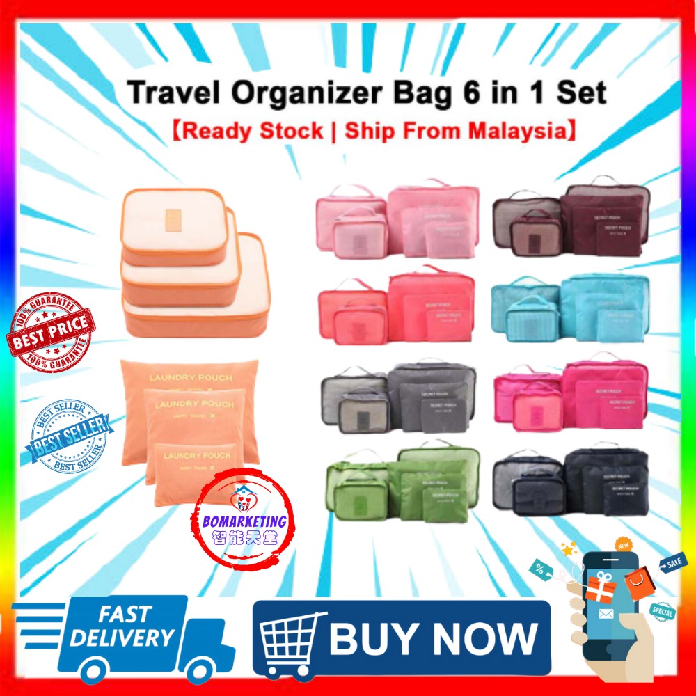 𝗧𝗿𝗮𝘃𝗲𝗹 𝗘𝘅𝘁𝗿𝗮 𝗟𝗮𝗿𝗴𝗲 𝗧𝘆𝗽𝗲 𝟲 𝗶𝗻 𝟭 𝗦𝗲𝘁 𝗧𝗿𝗮𝘃𝗲𝗹 𝗢𝗿𝗴𝗮𝗻𝗶𝘇𝗲𝗿 𝗕𝗮𝗴 (𝟰𝟬𝗰𝗺) | Shopee ...