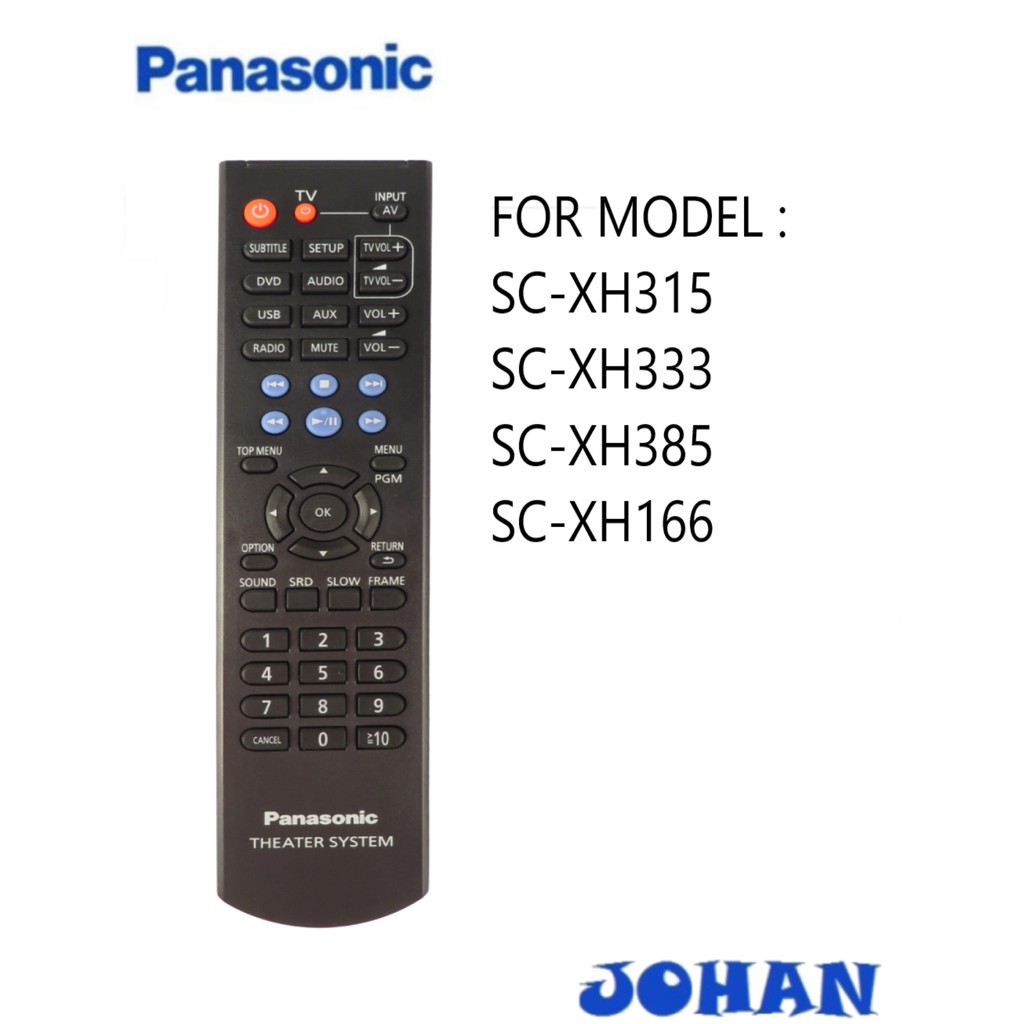 PANASONIC HOME THEATER REMOTE CONTROL *ORIGINAL*SC-XH315 /XH333 /XH385 ...