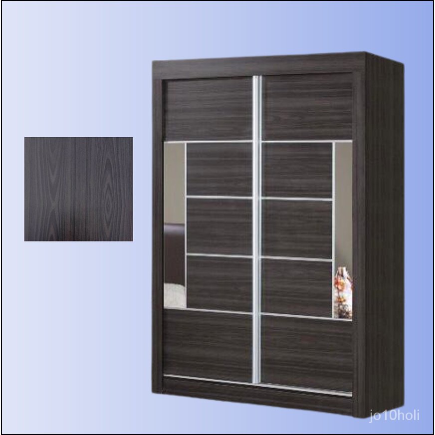 (Assembled Item) AllsWell: 4 FT Sliding Wardrobe with Mirror Design/ 4 Kaki Almari Baju Sliding ...