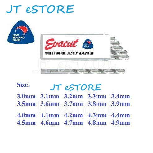 [JT eSTORE] EVACUT / SUTTON 3.0mm to 4.90mm High Speed Steel (HSS ...