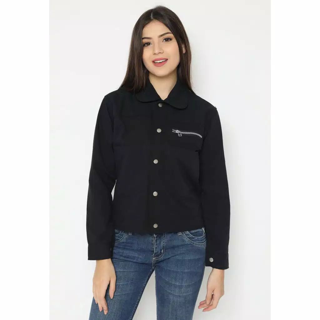 Women's SEMI PARKA CROP TRUCKER JACKET / WOMEN'S SEMI PARKA JACKET ...