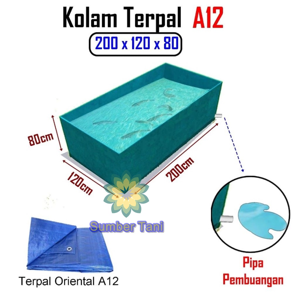 Tarpaulin Pond 200cm x 120cm x 80cm Fish Pond | Shopee Malaysia