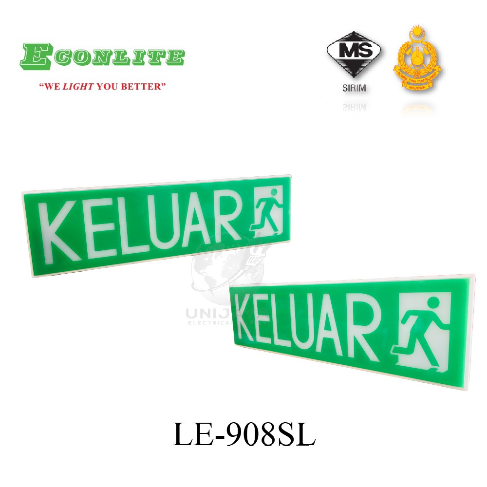 ECONLITE LE-908SL SMD LED With Longer Life Span Keluar Sign (Slim Model ...