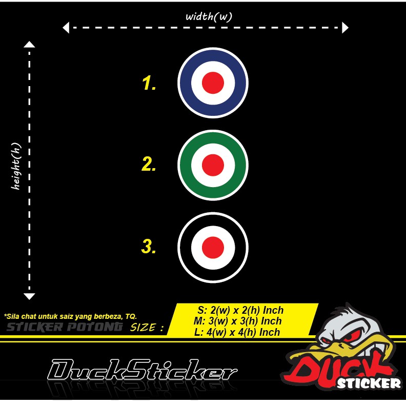 MOD TARGET STICKER 1PCS | Shopee Malaysia