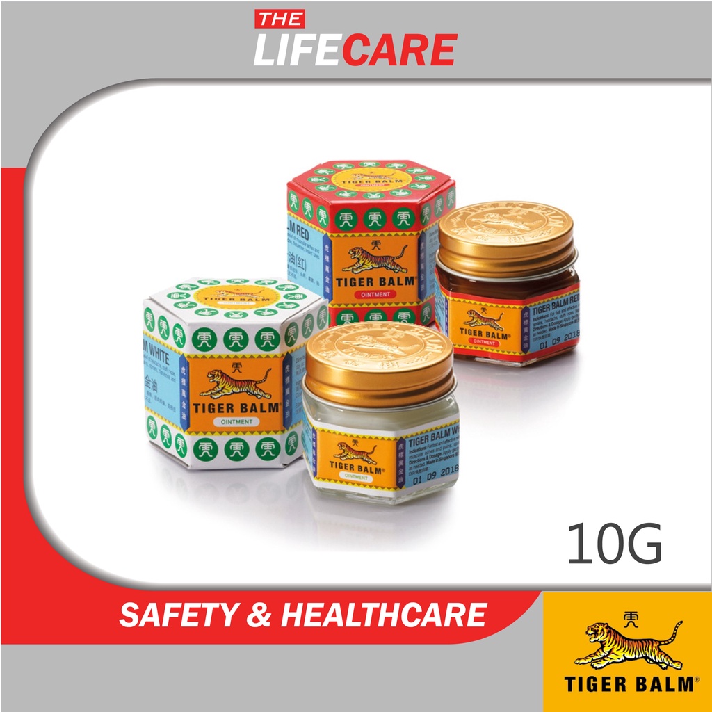 Tiger Balm White Ointment 10G / Tiger Balm Plus Ointment 10G (Red ...