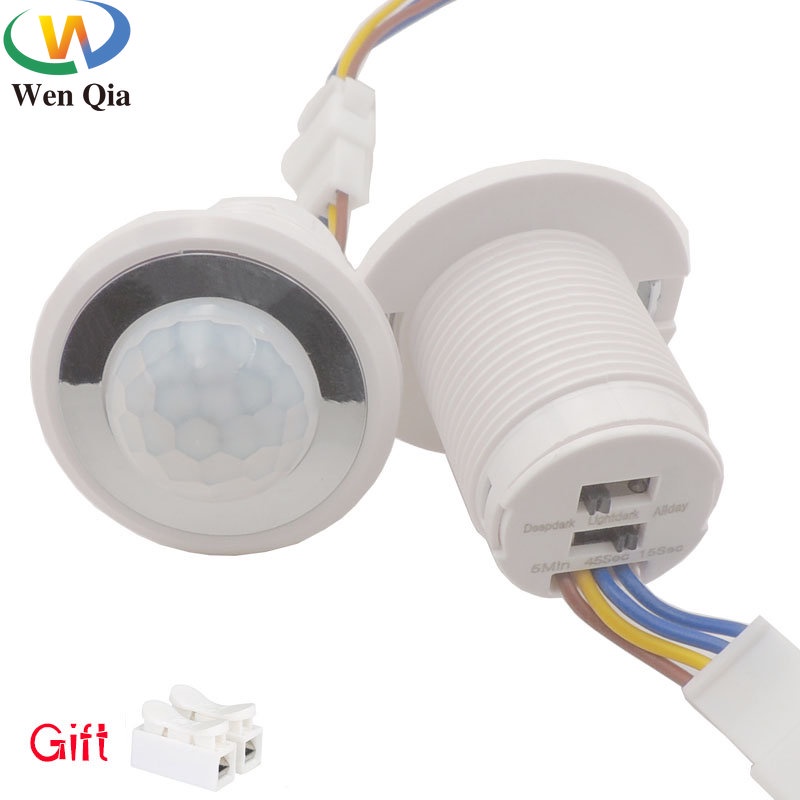 Motion Sensor Switch AC 110V 220V IR Infrared Motion Sensor Adjustable ...