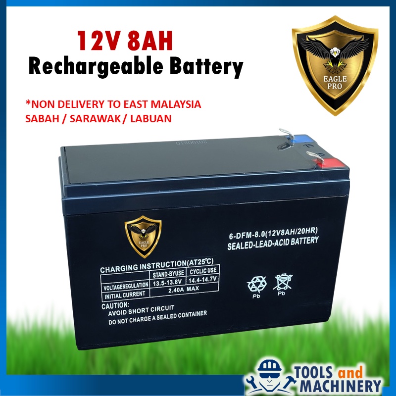 Rechargeable 12V 8Ah 12Ah Sealed Lead Acid / Lithium Battery for UPS ...