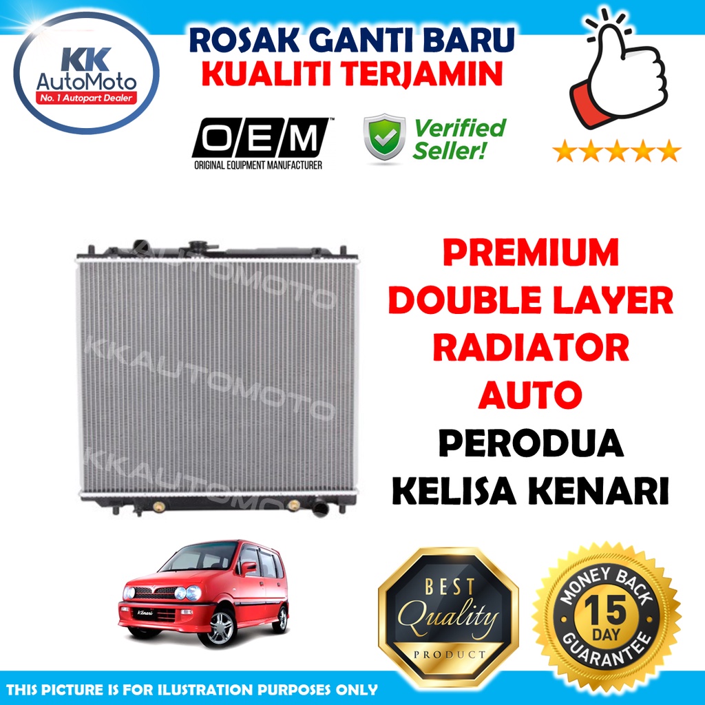 Perodua Kenari Kelisa 1.0 Premium OEM Double Layer Radiator Tangki Air ...
