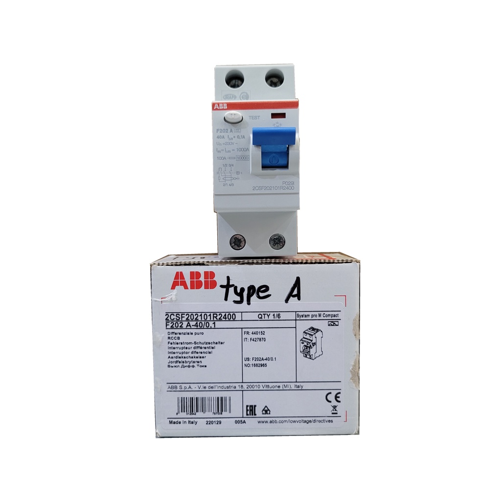 ABB Single Phase RCCB/ELCB (40A 30mA/0.03, 40A 100mA/0.1, 63A 30mA/0.03 ...