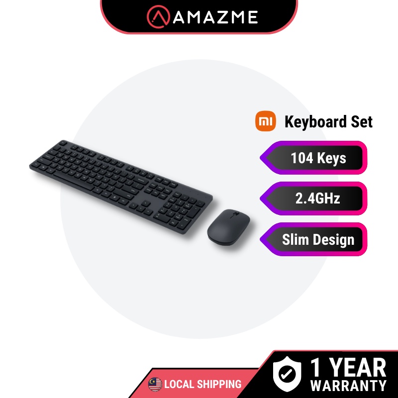 Xiaomi Wireless Keyboard & Mouse Combo Set for Windows/Mac One-button ...
