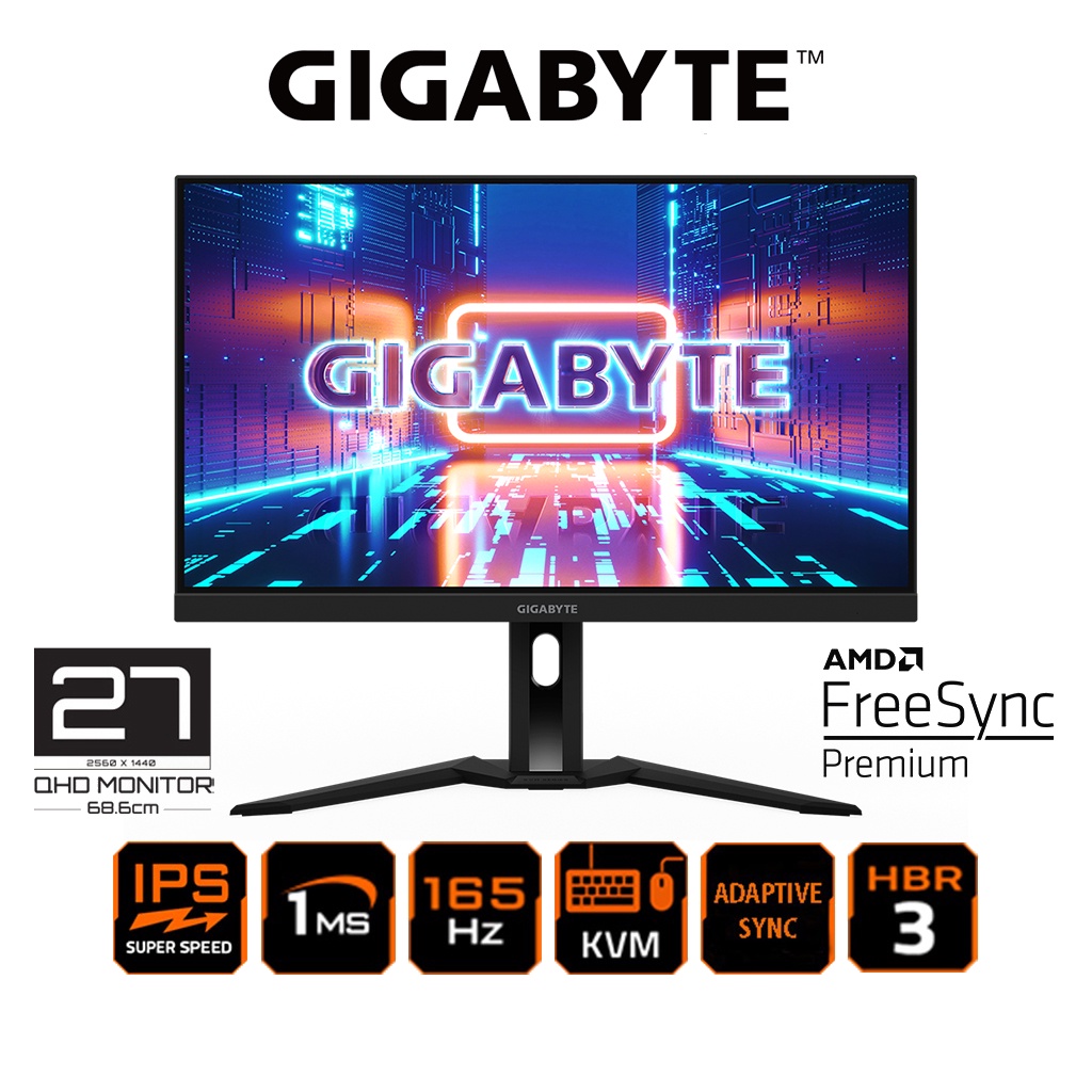GIGABYTE M27Q P 27" QHD IPS 170HZ 0.5MS HDR 400 FREESYNC GAMING MONITOR ...