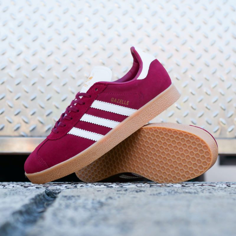 !! Adidas Gazelle Maroon white Sol Gum original | Shopee Malaysia