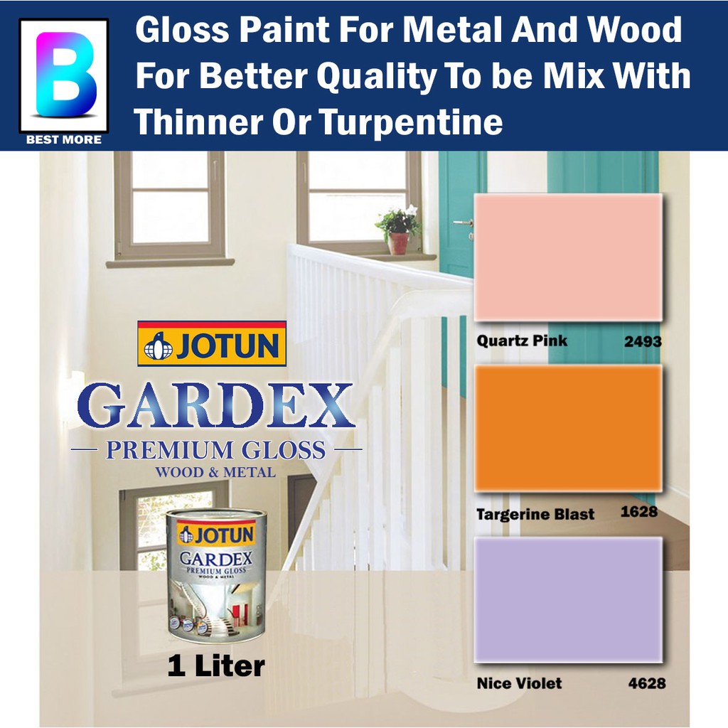 Jotun Paint Gardex Premium Gloss Wood and Metal 1 Liter Quartz Pink ...