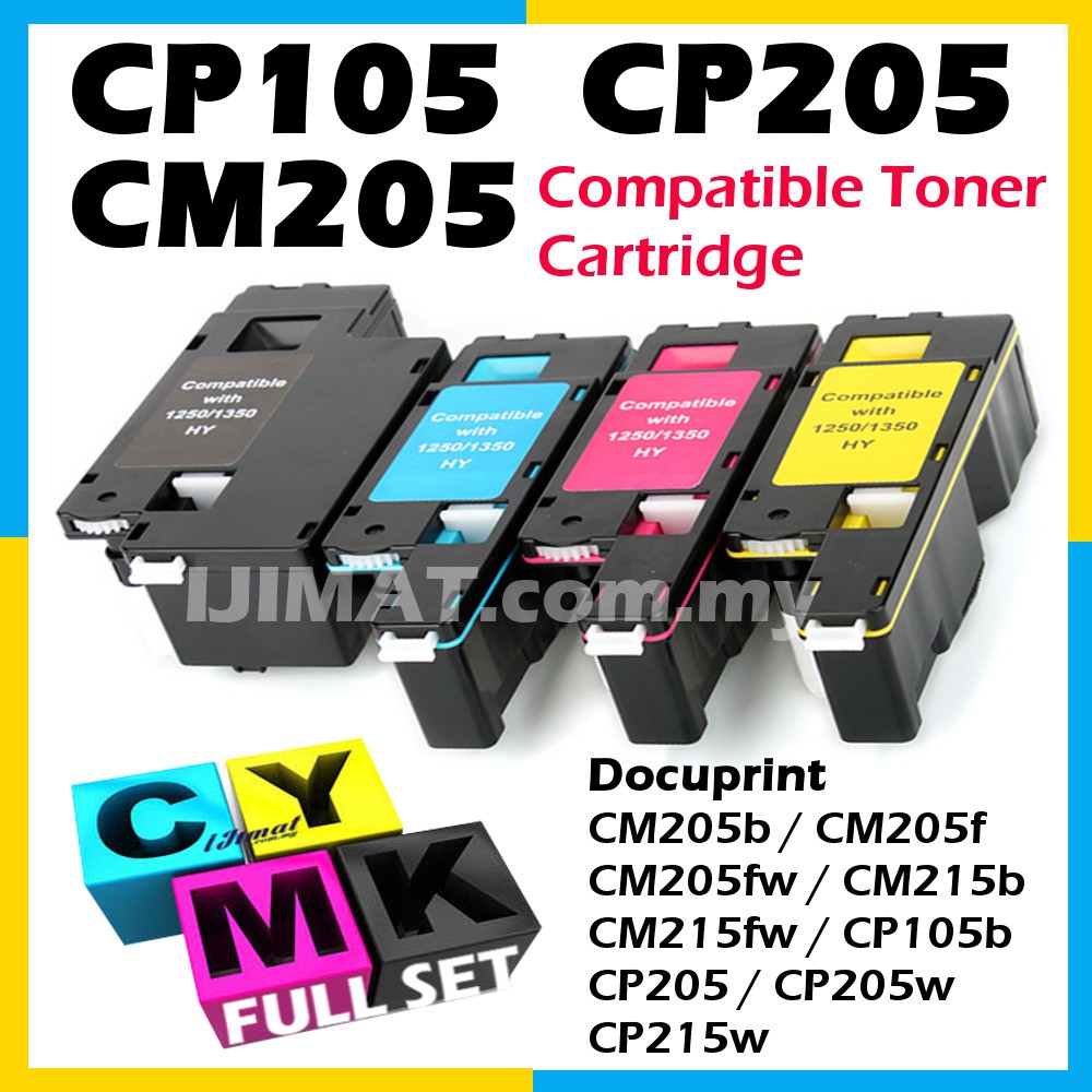 Full Set Fuji Xerox Compatible Laser Toner CM205b CM205f CM205fw CM215b ...