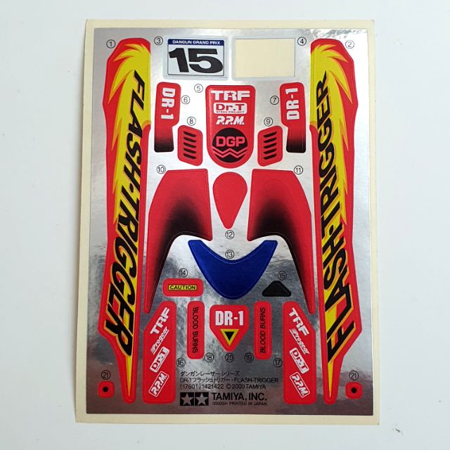 Tamiya 1/32 Dangun Racers Flash-Trigger Sticker Decal (from 17601 Kit ...