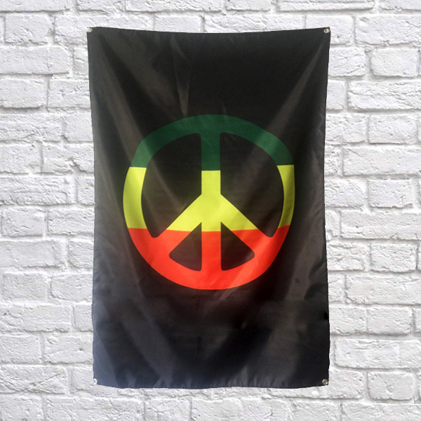 Peace Music Rock Rasta Reggae Jamaica Poster Flag freedom Banner Home ...