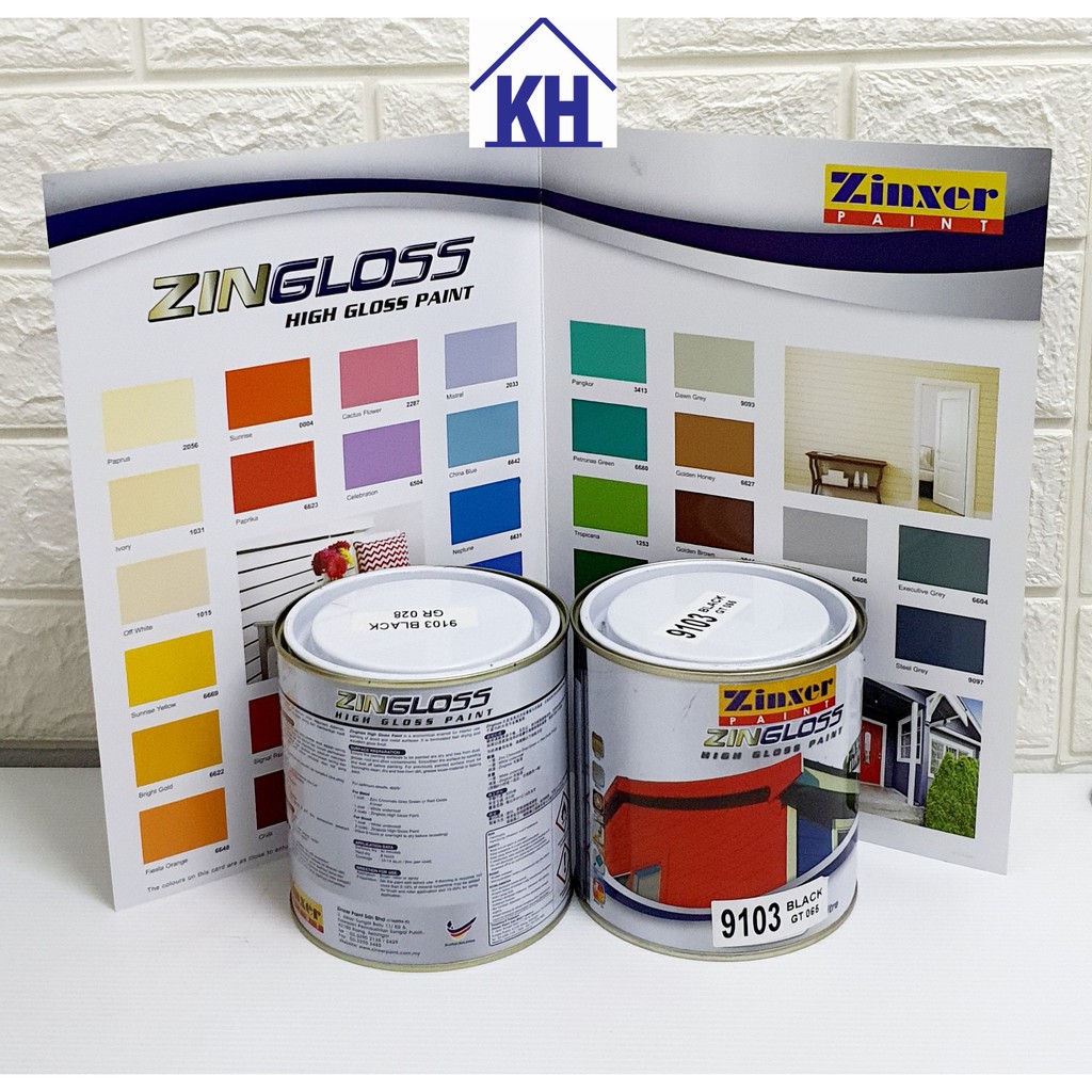 ZINXER PAINT Zingloss HIgh Gloss Fast Drying Paint/ Cepat Kering Cat ...