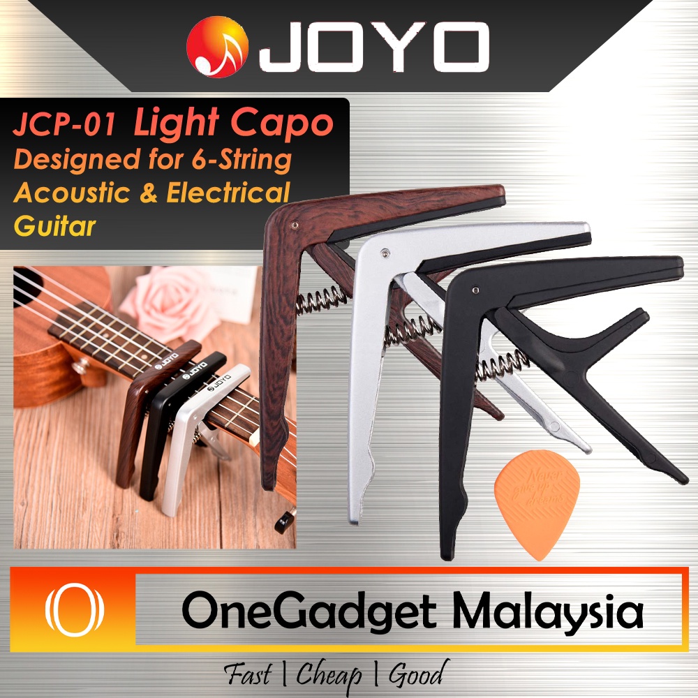 JOYO JCP-01 Metal Guitar Capo with Free Guitars Pick for Guitar / Bass ...