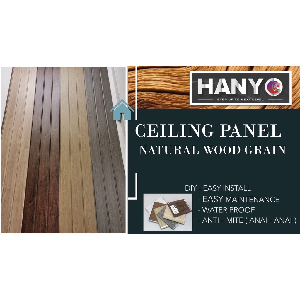 RM3.19/ft HANYO ceiling Panel Wallpanel (DIY) Lightweight PVC Ceiling ...