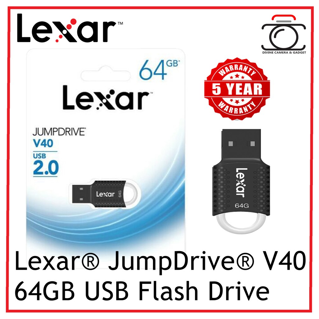 Lexar® JumpDrive® V40 USB Flash Drive 16GB/32GB/64GB | Shopee Malaysia