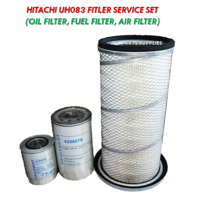 Excavator HITACHI UH083 Filter Service Set (Oil Filter, Fuel Filter ...