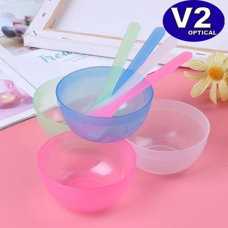 Plastic Transparent Mask Bowl with Mixing Stick Spoon Mask Stick DIY ...