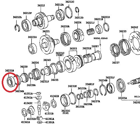 TOYOTA MULTIPLE MODELS TRANSFER OUTPUT SHAFT FRONT RADIAL BALL BEARING ...