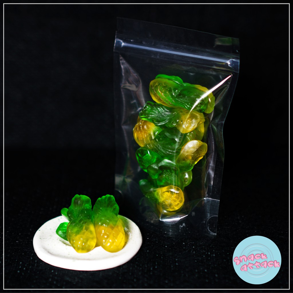 Bebeto Summer Pineapple Gummy Candy - 100g [REPACK] [Resealable Zip ...
