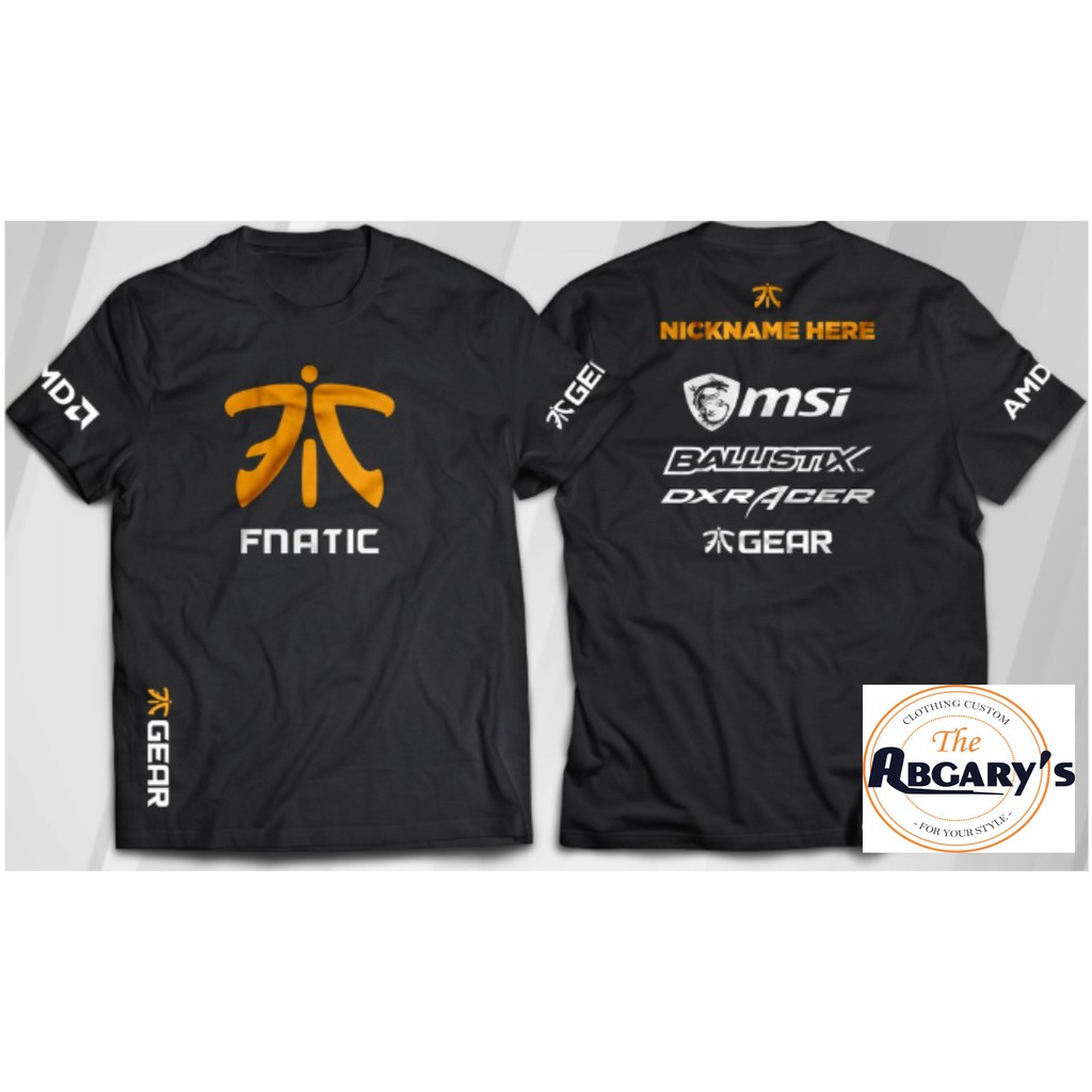 Dota 2 Team Fnatic Esport T-Shirt Gamers (Free Nickname) Dota2 T-Shirt ...