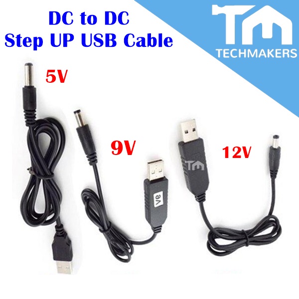 USB Power Boost Line DC 5V to DC 5V 9V 12V Step Up Module USB Converter Adapter Cable 2.1*5.5mm ...