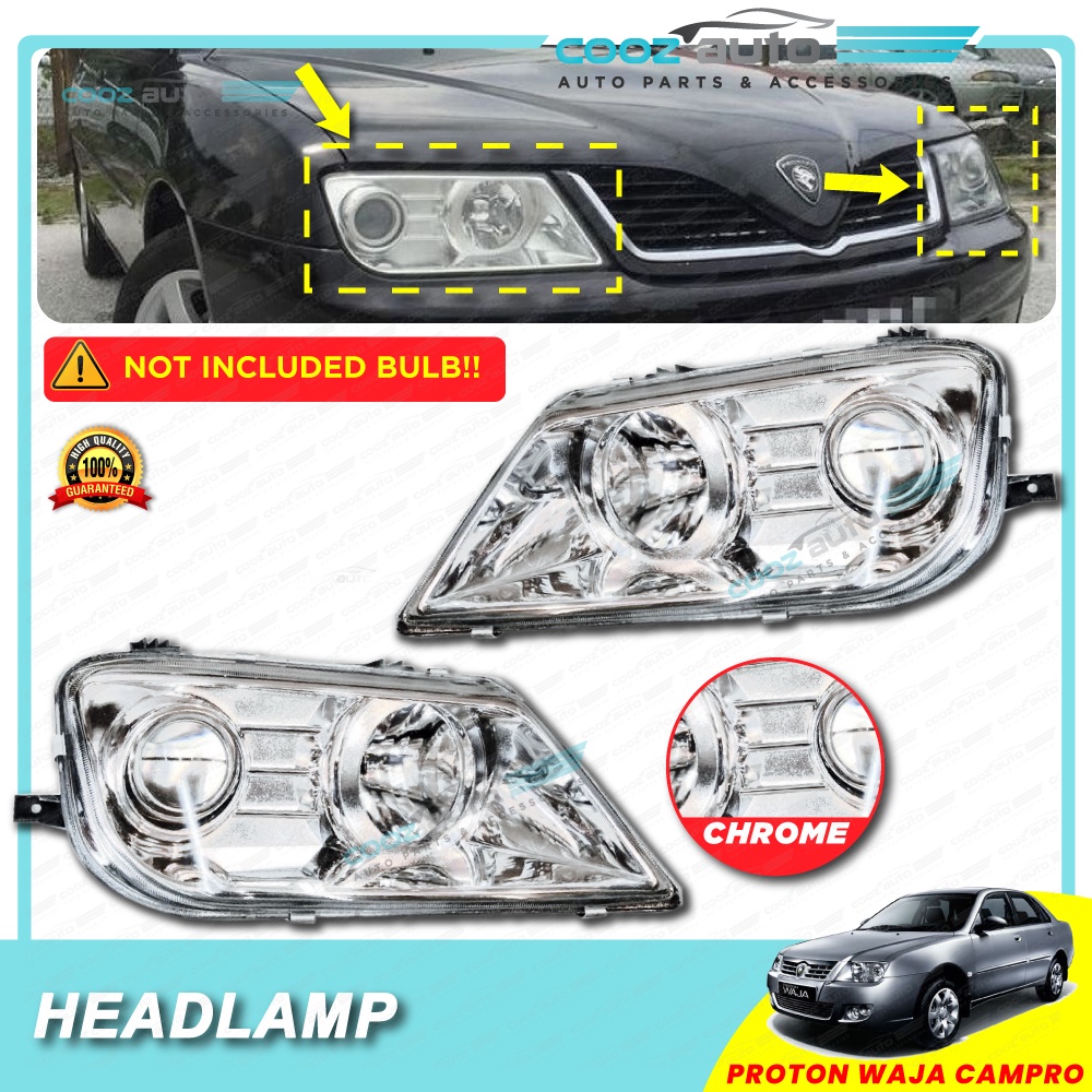 { CLEARANCE } Proton Waja Campro Headlamp Right Left Headlight Light ...