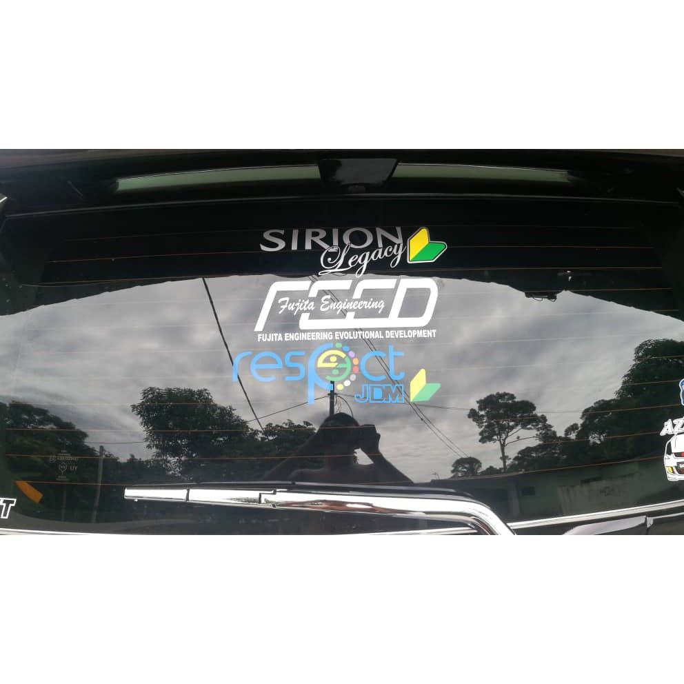 Sticker Kereta🔰 SIRION Legacy + Logo JDM 🔰 Sticker untuk Cermin ...