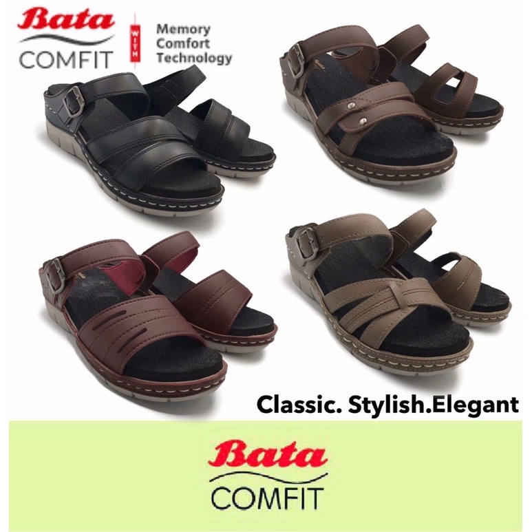 New Ready Stock Bata Women Stylish Comfort Wedges Shoes Kasut Wedges ...