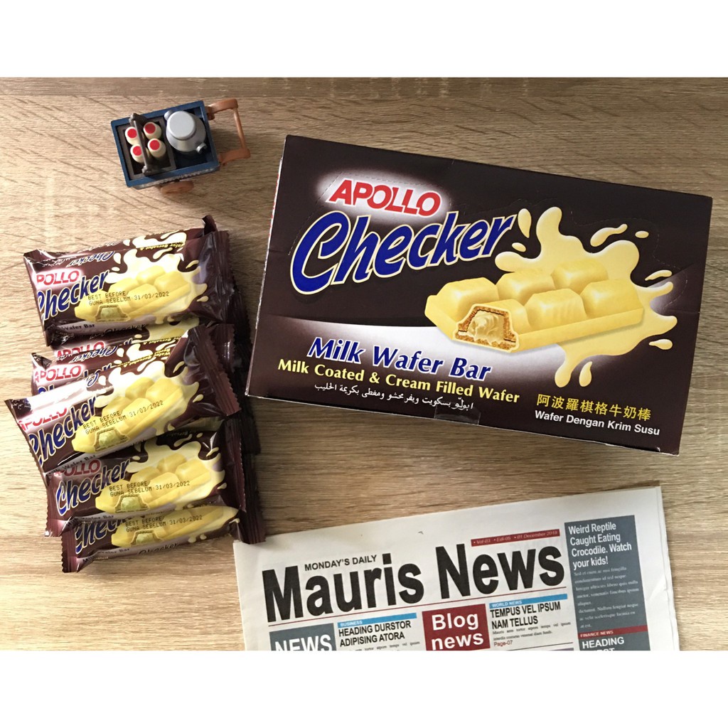 Apollo Checker / Bubble Chocolate Wafer Bar / Creamed Wafer / Super ...