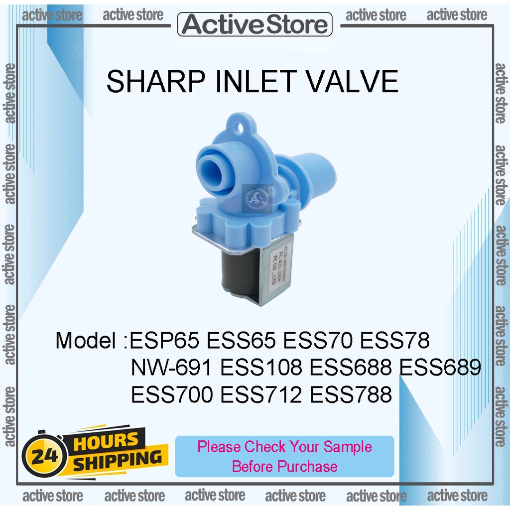 Sharp Washing Machine Water Inlet Valve ESP65 ESS65 ESS70 ESS78 NW-691 ...