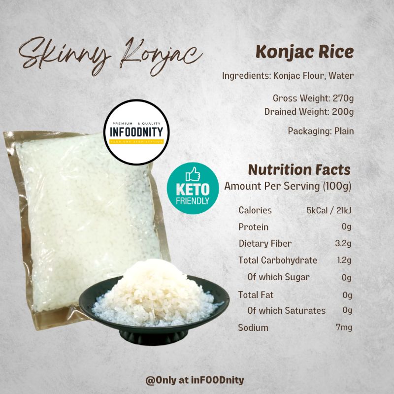 SKINNY KONJAC Noodles Shirataki Noodles Mee Konjac Rice Mi Konjac Nasi ...